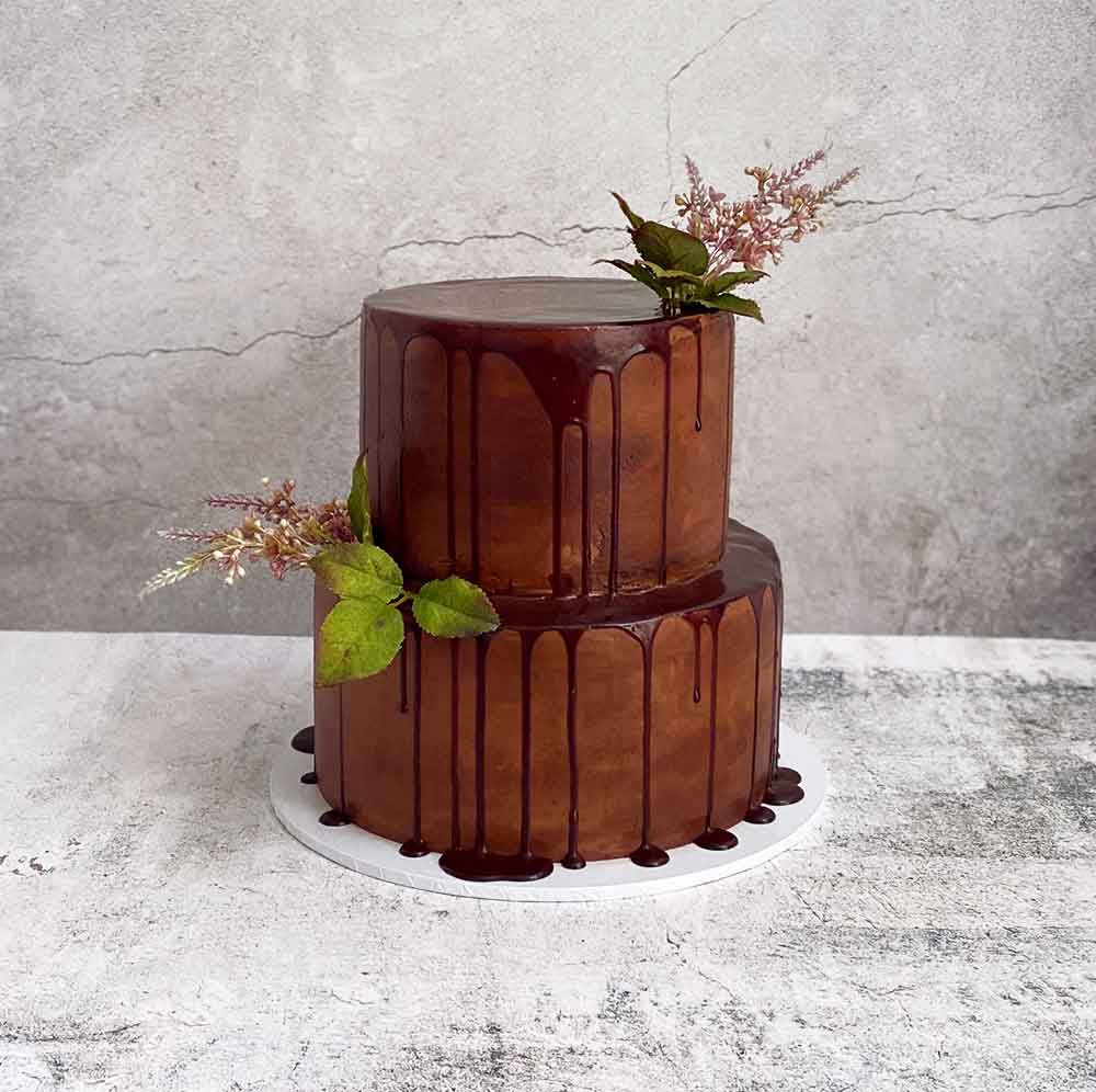 Two tier chocolate cake | Natural Celebration Cake in Adelaide